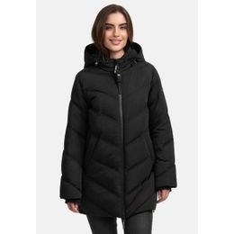 Manisa Damen Steppmantel, schwarz, Gr. 44, unifarben, Steppware, Obermaterial: 100% Polyester. Futter: 100% Polyester. Wattierung: 100% Polyester,