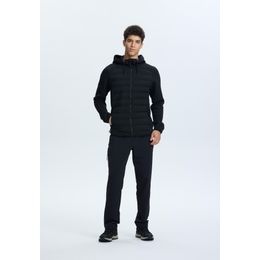 Hybridjacke Icepeak "Icepeak AIKERA", Herren, Gr. S, schwarz (basic schwarz), Obermaterial: 80% Polyester, 14% Viskose, 6% Elasthan, Jacken, f&uuml;r vielseitige Aktivit&auml;ten, wasserabweisendes Material, elastisch