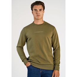 Sweatshirt LINDBERGH "LINDBERGH Sweatshirt", Herren, Gr. L, dk olive, Obermaterial: 85% Baumwolle, 15% Polyester, l&auml;ssig geschnitten, Sweatshirts Sweatshirt