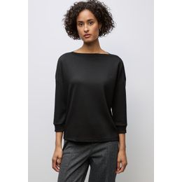 Street One Damen 3/4-Arm-Shirtschwarz, Gr. 34, unifarben, Stoff, 48% Viskose, 48% Polyester, 4% Elasthan, Shirts, im Shirt-Style
