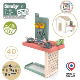 Smoby Kinder Spielhaus "Smoby Life Werkbank"bunt, Kunststoff, B:65cm H:93cm T:37cm, Spielh&auml;user, Made in Europe