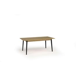 Esstisch Home Affaire, B:160cm H:75,5cm T:90cm, braun, Wohnzimmer, Tische, "BELLOT ausziehbarer K&uuml;chentisch in zwei Breiten- 160/180cm + 40cm",