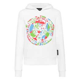 Plein Sport M&auml;dchen Sweatshirt "Carbon Tiger"0121, wei&szlig;, multicolorot, Gr. L, Obermaterial: 88% Baumwolle, 12% Polyester, Sweatshirts
