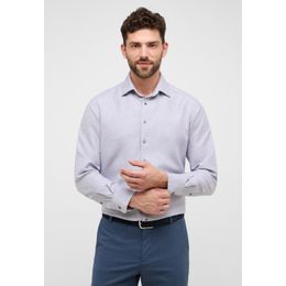 Eterna Herren Langarmhemd "COMFORT FIT", grau, Gr. 41, Twill, 59% Baumwolle, 41% Leinen, Hemden, EASY IRON (b&uuml;gelleicht)