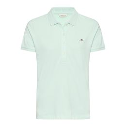 Gant Damen Poloshirt "Slim Shield Cap Logo Polo"faded mint, Gr. L, Piqu&eacute;, Obermaterial: 100% Baumwolle, Shirts