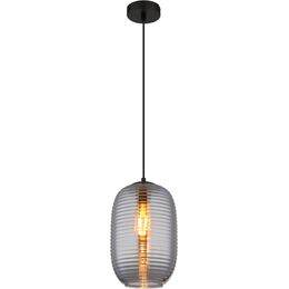 Globo LIGHTING H&auml;ngeleuchte "JEFREY", &Oslash; 20cm H: 120cm, 1 Stk.schwarz matt, Wohnzimmer, Leuchten, H&auml;ngelampe Esszimmer-Leuchte Esstischleuchte