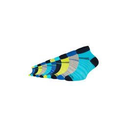 Camano M&auml;dchen Kurzsocken "Kurzsocken Mesh Ventilation 10er Pack", Gr. 27, blau, 70% Baumwolle, 28% Polyester, 2% Elasthan, Colorblocking, Socken