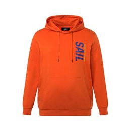 Men Plus Sweatshirt Herren Gr&ouml;&szlig;e 5XL dunkelblau / neonorange