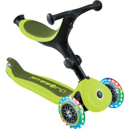 Globber Kinder Tretroller "GO-UP ACTIVE LIGHTS mit Leuchtrollen", gr&uuml;n, B:28cm L:67cm, Roller, Dreirad, Laufrad und Scooter