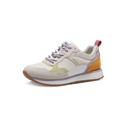 Tamaris Sneaker Damen Gr&ouml;&szlig;e 42 creme / flieder / orange / wei&szlig;