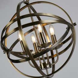 Searchlight H&auml;ngeleuchte "H&auml;ngeleuchte Orbit, 4-flammig", 4, &Oslash; 45cm H: 50cm, 1 Stk., gold, Wohnzimmer, Leuchten, Modernes Ambiente