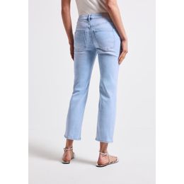 Street One Damen Straight-Jeans, blau, Basic, Gr. 34, unifarben, Jeans, 63% Baumwolle, 25% Polyester, 10% Viskose, 2% Elasthan, Jeans, Middle Waist