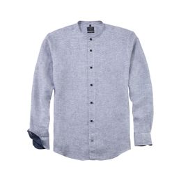 OLYMP Herren Leinenhemd "OLYMP Hemd Casual - Leinen", blau, Gr. XXL, Web, Obermaterial: 100% Leinen, Hemden