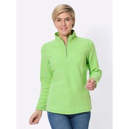 Fleeceshirt Classic Basics "Fleece-Shirt", Damen, Gr. 38, gr&uuml;n (reseda), 100% Polyester, unifarben, Shirts