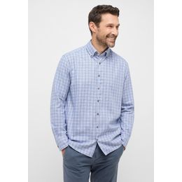 Eterna Herren Langarmhemd "COMFORT FIT"rauchblau, Gr. 46, Flanell, 52% Baumwolle, 10% Schurwolle, 38% Lyocell, Hemden, EASY IRON (b&uuml;gelleicht)