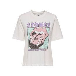 Only T-Shirt 'ONLROLLING STONES' Damen Gr&ouml;&szlig;e M lavendel / altrosa / schwarz / wei&szlig;
