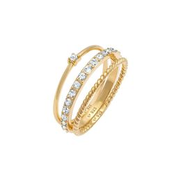 Elli Ring Set Damen Gr&ouml;&szlig;e 66 gold / transparent