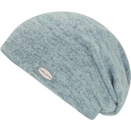 Chillouts Damen Beanie "Vaiana Hat", blau, meliert, Feinstrick, Viskosemischung, M&uuml;tzen, mit locker-l&auml;ssiger Passform, kleines Markenlogo