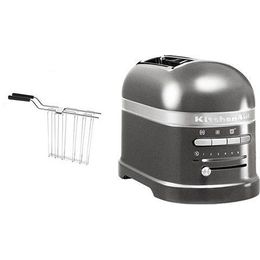 KitchenAid Toaster "Artisan 5KMT2204EMS MEDALLION-SILBER", B:18cm H:22,5cm T:33cm, silber, Toaster, mit Sandwichzange