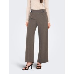 Jacqueline de Yong JDY Damen Jerseyhose "JDYGEGGO NEW LONG PANT JRS NOOS"chocolate braun detail:melange, Gr. M, meliert, unifarben, Jersey, Obermaterial: 95% Polyester,