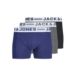 Jack & Jones JACK & JONES Boxershorts 'Sense' Herren Gr&ouml;&szlig;e XXL dunkelblau / dunkelgrau / schwarz / offwhite