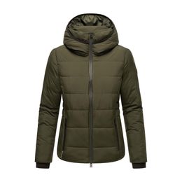 Steppjacke Marikoo "Radaa", Damen, Gr. M, gr&uuml;n (olive), Obermaterial: 100% Polyester; Innenseite: 100% Polyester; Futter: 100% Polyester; Wattierung: 100% Polyester, Jacken Steppjacke, Mit Hohem und gef&uuml;ttertem Kragen