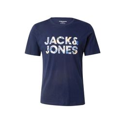 Jack & Jones JACK & JONES T-Shirt 'JJEBryan' Herren Gr&ouml;&szlig;e XS navy / jade / koralle / wei&szlig;