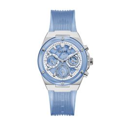 Guess Uhr 'Athena' Damen Gr&ouml;&szlig;e One Size hellblau / schwarz / silber