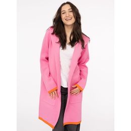 Zwillingsherz Damen Strickjacke ""Mona"", pink, Gr. L, Strick, Obermaterial: 50% Viskose, 27% Polyester, 23% Nylon, Strickjacken, Kapuze, Taschen,