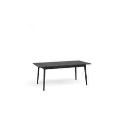 Esstisch Home Affaire, B:180cm H:75,5cm T:90cm, schwarz, Wohnzimmer, Tische, "BELLOT ausziehbarer K&uuml;chentisch in zwei Breiten- 160/180cm + 40cm",