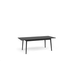 Esstisch Home Affaire, B:160cm H:75,5cm T:90cm, schwarz, Wohnzimmer, Tische, "BELLOT ausziehbarer K&uuml;chentisch in zwei Breiten- 160/180cm + 40cm",