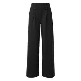 Qs Pleat-Front Pants female Black size 44