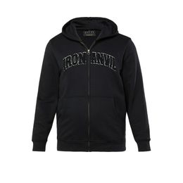 Jay-pi Zip-Up Hoodie male Black size 4XL