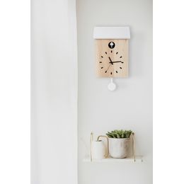 Globo LIGHTING Dekolicht "CLOCKY"braun, Leuchten, Uhr/Holz/Zeiger und Ziffern schwarz/Kuckucksfunktion/Wohnzimmer/K&uuml;che