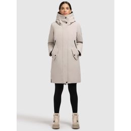 Khujo Damen Wintermantel "CHARLYN4", beige, Gr. S, unifarben, Web, 100% Polyester, M&auml;ntel