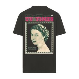 F4NT4STIC Shirt 'TV Times Queen Elizabeth II 1957 Cover' male Black size L