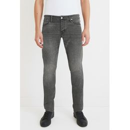 Jack & Jones Slim-fit-Jeans JACK & JONES "JJIGLENN JJORIGINAL SQ 650", Damen, Gr. 29, L&auml;nge 32, grau (grau denim), Denim/Jeans, Obermaterial: 76% Baumwolle, 22% Polyester, 2% Elasthan, Abriebeffekte, slim fit, Jeans Slim-fit-Jeans