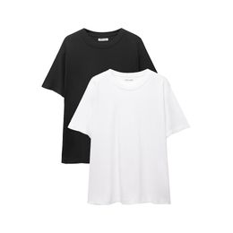 Pull&Bear Pull&Bear T-Shirt Damen Gr&ouml;&szlig;e S schwarz / wei&szlig;