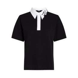 K by KARL LAGERFELD Karl Lagerfeld Poloshirt Damen Gr&ouml;&szlig;e L schwarz / wei&szlig;