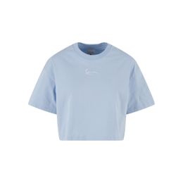 Karl Kani Damen T-Shirt "Karl Kani Small Signature Essential Crop Tee"lightblau, Gr. S, bedruckt, 100% Baumwolle, Shirts