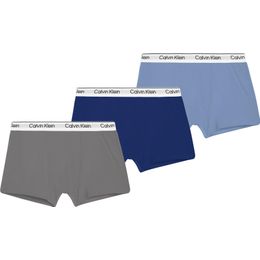 Kinder Trunk "3PK TRUNK", Calvin Klein Underwear, Gr. 164, bunt, Jersey, Obermaterial: 95% Baumwolle, 5% Elasthan, Unterhosen, mit Logobund
