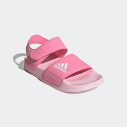 Kinder Badesandale "ADILETTE SANDALE", adidas Sportswear, Gr. 31, wei&szlig;, Synthetik, Schuhe, mit Klettverschluss, f&uuml;r Kinder