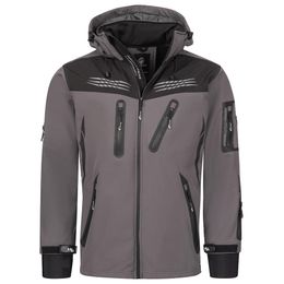 Rock Creek Outdoorjacke Herren Gr&ouml;&szlig;e L schlammfarben / silbergrau / schwarz
