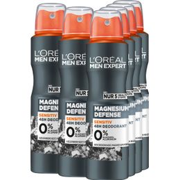 L'Or&eacute;al Herren Deo-Spray "Magnesium Defense", 900ml, grau, L'OR&Eacute;AL PARIS MEN EXPERT, Deodorante, mit hoher Zuverl&auml;ssigkeit