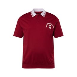 Men Plus Shirt Herren Gr&ouml;&szlig;e L dunkelrot / wei&szlig;
