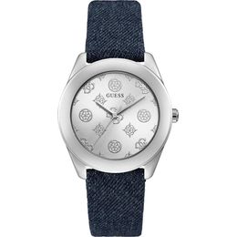 Guess Uhr Damen Gr&ouml;&szlig;e One Size blue denim / silber