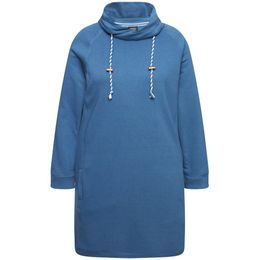 Ulla Popken Kleid Damen Gr&ouml;&szlig;e 42/44 blau Winterkleid