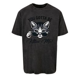 F4NT4STIC Shirt 'K&auml;tzchen You Gotta Be Kitten Me!' male Black size S