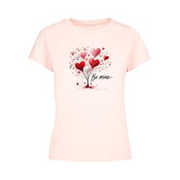 F4NT4STIC T-Shirt 'Herzbaum Be Mine!' Damen Gr&ouml;&szlig;e M rosa / rot / schwarz / wei&szlig;