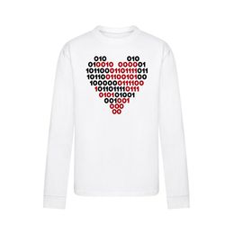 F4NT4STIC Shirt 'I love you 01001001 Binary Code Herz Valentinstag' boy White size 146/152